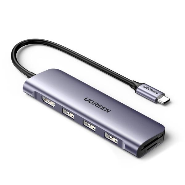 商品名: UGREEN USB-C ハブ 6 in 1 USB C to HDMI 4K SD TFカードリーダー Type c マルチ変化だアダプター 3ポートUSB3.0 HUB MacBook Pro 2018/2017/2016, ...