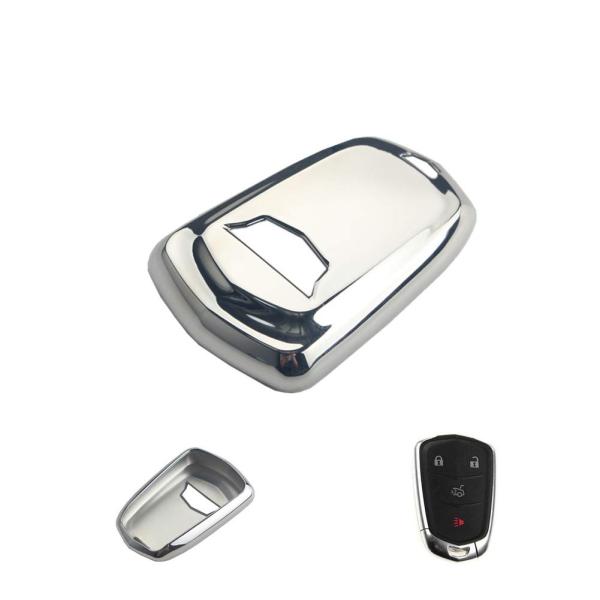 商品名: DEWHEL TPU キーフォブ 保護カバーケース 2015-2019 エスカレード CTS SRX XT5 ATS STS CT6対応 (クロームシルバー) DEWHEL TPU Key Fob Protective Cover...