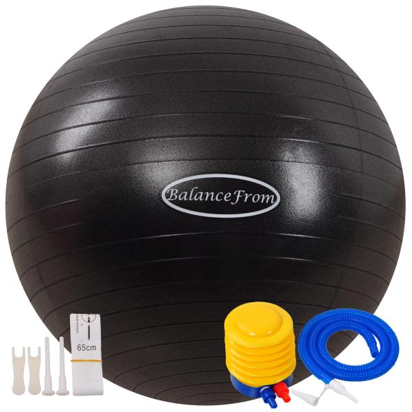 商品名: BalanceFrom (バランスフロム) 破裂防止 滑り止め エクササイズボール ヨガボール フィットネスボール 分娩用ボール クイックポンプ付き 耐荷重2,000ポンド 48-55cm, M BalanceFrom Anti-...