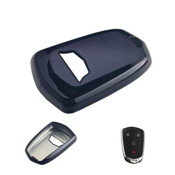 商品名:  DEWHEL TPU Key Fob Protective Cover Case Compatible with 2015-2019 Escalade CTS SRX XT5 ATS STS CT6 (Chrome Black)...