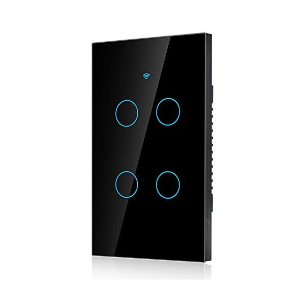 商品名:  Smart WiFi Light Switch ? Modern Day Light Switch, 4-Way LED Back-Lit Control Lighting from Anywhere - Easy in-Wal...