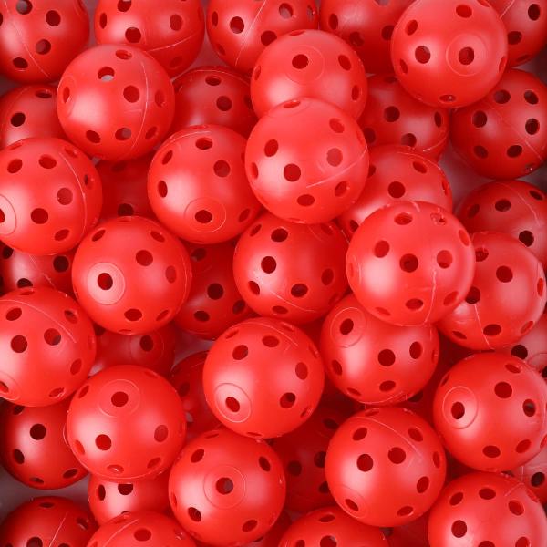 商品名: Faswin プラスチック製ゴルフトレーニングボール 150個パック - レッド エアフローホロー 5インチ ゴルフボール ドライビングレンジ スイング練習 家庭用 Faswin 150 Pack Practice Golf Ba...