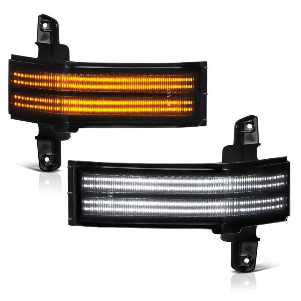 商品名: VIPMOTOZ [シーケンシャルウィンカー スイッチバック フルLED スモークサイドマーカー ライトランプ アセンブリ ペア 2014-2018 シボレー シルバラード GMC シエラ 1500 2500HD 3500HD ピ...