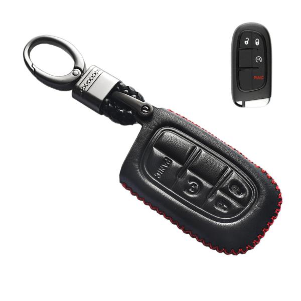 商品名: 2013-2019 Ram 1500 2500 3500、2013-2016 Ram 4000、2013-2017 Ram 4500 5500、2014-2019 Jeep Cherokee レザーケース キーフォブカバー キーレ...