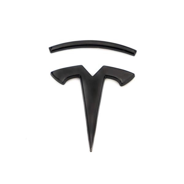 商品名: CARRUN 3D Tメタルエンブレム カーサイド/リア/フロントバッジデカール Tesla Model S Model X Model 3用 自動車アクセサリー (ブラック) 3D T Metal Emblem Car Side...