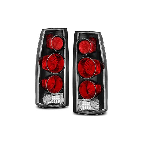 商品名:  AmeriLite for Chevy GMC [C/K Truck Silverado Sierra Suburban Blazer Tahoe Yukon] Euro Style Black Replacement Tail...