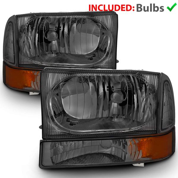 商品名: AmeriLite ヘッドライト交換用 コーナーライトスモークアンバー フォードエクスカージョン/スーパーデューティーF250、F350、F450用 - 助手席と運転席側 AmeriLite OE Smoke Replacemen...