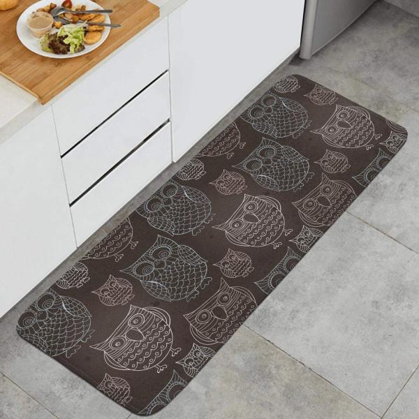 商品名:  Black Doodle Owls Kitchen Floor Mat Dry Fast Rug Doormats Outdoor Indoor Printted Floormatブランド: NC/Ball高さ: 46cm横幅:...
