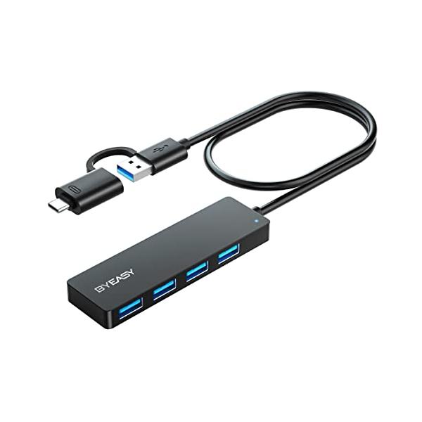 商品名: BYEASY USB C ハブ USB 3.1 Gen1 ハブ 4ポート 4-in-2 Type C HUB 高速ハブ 軽量 コンパクト MacBook Pro（2017/2016） / MacBook Air 2018 /Goo...