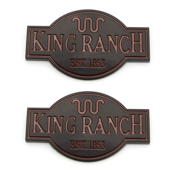 商品名: CARRUN 2ピース キングランチエンブレム 3D サイドリアテールゲートネームプレート 交換用 F150 F250 F350用 ブラック CR-KR CARRUN 2Pcs King Ranch Emblems 3D Side...