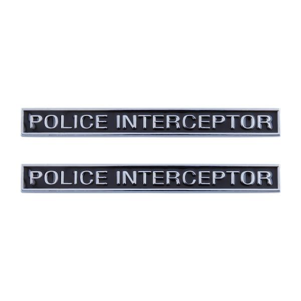 商品名: 警察インターセプターエンブレム プレミアムカーバッジ フェンダーステッカー エクスプローラー用 2個セット KY-PO 2X Police Interceptor Emblems Premium Car Badge Fender ...