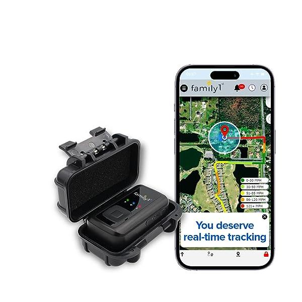 商品名: Family1st GPSトラッカー 車 子供 ティーンエイジャー 車 高齢者 資産用 4G LTE GPSトラッカー、SOS付き。 ブラックポータブル、コンパクト、リアルタイムアップデートで隠し。 Combo_Large Fam...