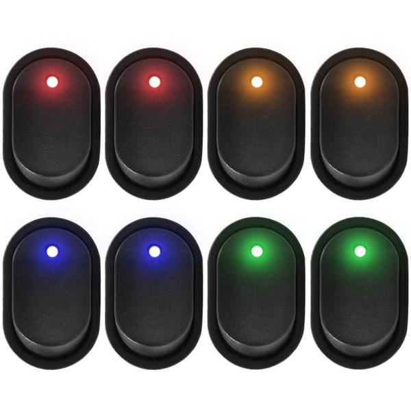 商品名:  eFuncar 3Pin 12V 30A Toggle Switch SPDT ON Off, Waterproof Blue Green Yellow Red Lighted Rocker Switch for Car Tru...