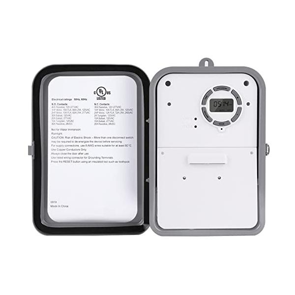 商品名:  DEWENWILS Pool Pump Timer, Outdoor Digital Light Timer, 2HP 40A 120-277 VAC, 7-Day 20 ON/Off Programmable Timer Sw...