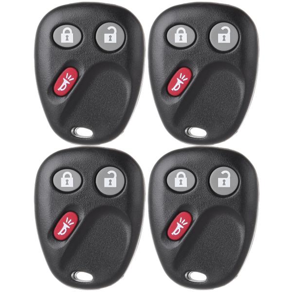 商品名: ROADFAR 15186203 3ボタン キーレスエントリー リモートカーキーフォブ 4個 未切断 キャデラック シボレー用 GMC ハマー用 ポンティアック用 サターン03-07用 ROADFAR 4PCS Key Fob 2...