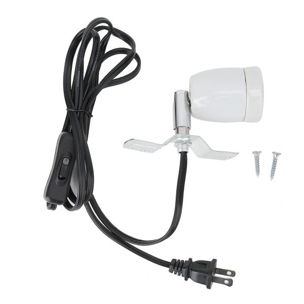 商品名: ヒートランプホルダー E27 300W 回転可能なセラミック加熱電球ベース スイッチ付き UV電球 スポットランプ セラミックヒートライト デイライト 110-240V (US) Heat Lamp Holder, E27 300...