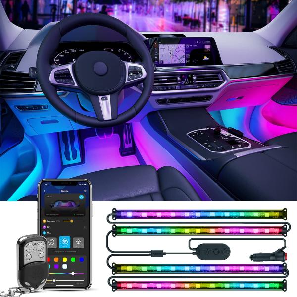 商品名:  Govee Interior RGBIC Car Lights with Smart App Control, Music Sync Mode, DIY Mode and Multiple Scene Options, 2 Li...
