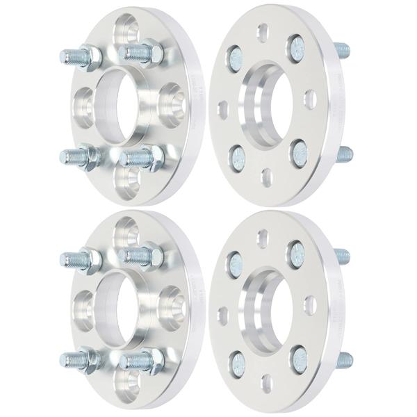 商品名: ECCPP 4個 ラグホイールスペーサー 4x100~4x100 12x1.5 57.1mm 15mm シルバー 2005~2010年シボレー コバルト 2007~2009年用 ポンティアック G5 1995~2005年式ダッジネ...