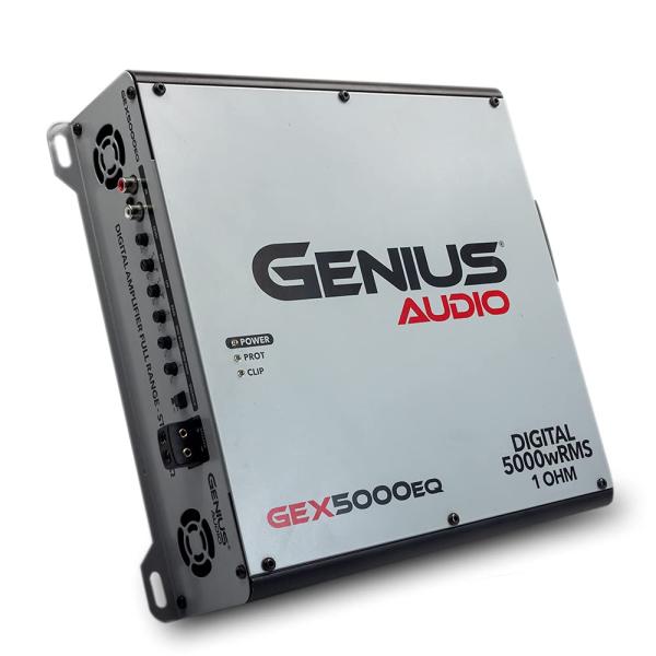 商品名: Genius Audio GEX5000EQ デジタルフルレンジカーアンプ モノブロック 5000ワット RMS クラスD 1オーム 安定性 電源保護システムと低音ブースト付き スピーカーとウーファーのパフォーマンスに Geniu...