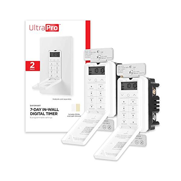 商品名:  UltraPro Daysmart 7-Day Digital In-Wall Timer, Presets/Countdown Timer, Programmable Settings, Override, Sunrise/S...