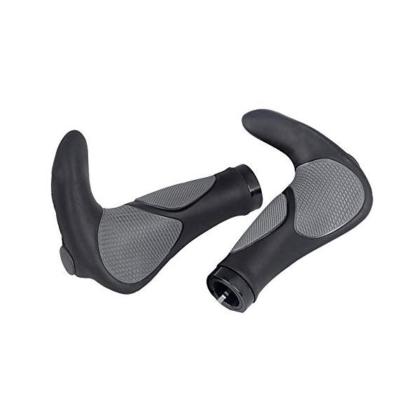 商品名: Yakamoz 人間工学に基づいた快適なデザイン 自転車グリップ 自転車ハンドルバーグリップ 滑り止めロックリング付き マウンテンロード折りたたみ自転車 直径22.2mm ハンドルバー Yakamoz Ergonomics Com...