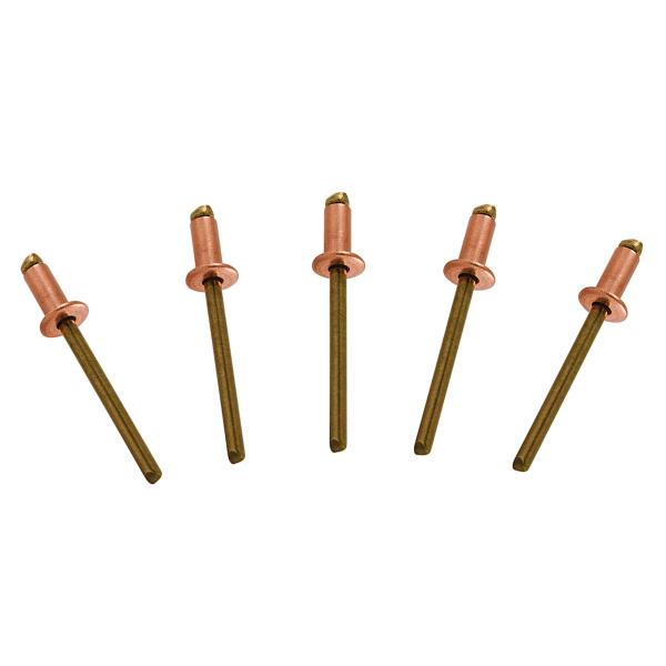 商品名:  USA Fittings 100 Copper Pop Rivets 1/8 Diameter Brass Mandrel Blind Rivets Dome Head 4-4 (1/8"Diameter x 1/4" Grip...