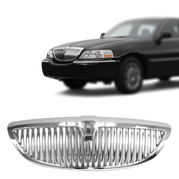 商品名: Perfit Liner フロントクロームグリル エンブレムプロビジョン 2003-2011 リンカーン タウンカー 限定版を除く FO1200403 6W1Z8200AAに適合 Perfit Liner Front Chrome...