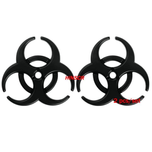 商品名: HINSCR 3D Umbrella Corporation バッジデカール 金属製 生化学改造 3Dエンブレムデカール 車 オートバイ用 ブラック 2個セット HINSCR 2 pcs/Set 3D Umbrella Corpo...