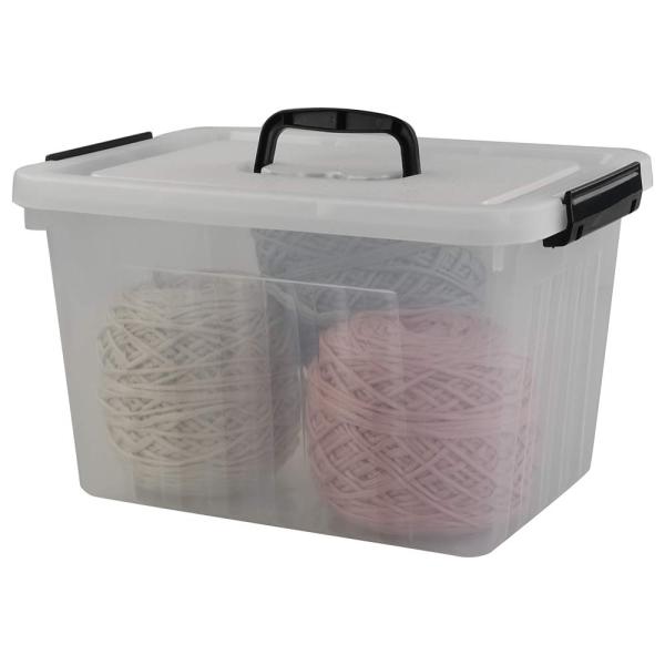 商品名: Anbers 透明プラスチック容器 蓋付き 11 Liter クリア A8002 Anbers 1 Pack Plastic Box with Handle, 12 Quart Clear Bin with Lidブランド: An...