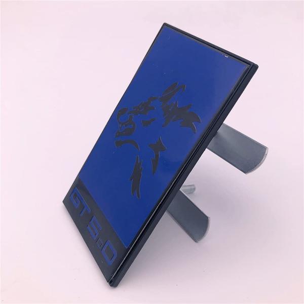 商品名: カスタムブルーブラックコヨーテヘッドメタルクローム 車フロントグリルバッジ フードエンブレム 1個 1PC New Custom Blue Black Coyote Head Car Front Grille Grill Meta...