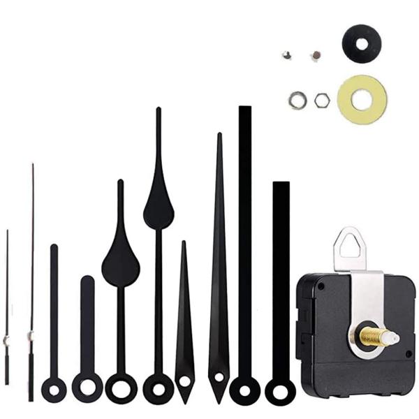 商品名: サイレントクォーツ DIY壁時計ムーブメント カチカチ音防止修理部品交換キット 時針4組と分針2秒針付き Silent Quartz DIY Wall Clock Movement Non-Ticking Repair Parts...
