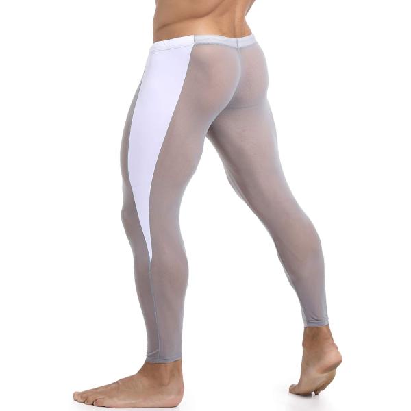 商品名:  MIZOK Men's Mesh Yoga Pants See Through Compression Tights Workout Leggings Greyブランド: MIZOK商品サイズ: Large高さ: 16cm横幅:...
