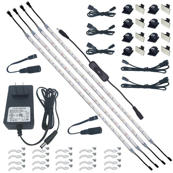 商品名:  Litever Under Counter LED Lighting Kit, 4 PCS 20 Inches Flexible LED Strips, 16W, 1200 Lumen, Daylight White 5000K...
