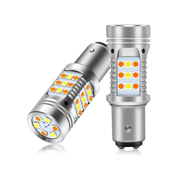 商品名:  1157 Led Bulbs Error Free Canbus Built-in Resistor, Dual Color, Plug N Play, 360 Luminous, Amber Turn Signal Light...