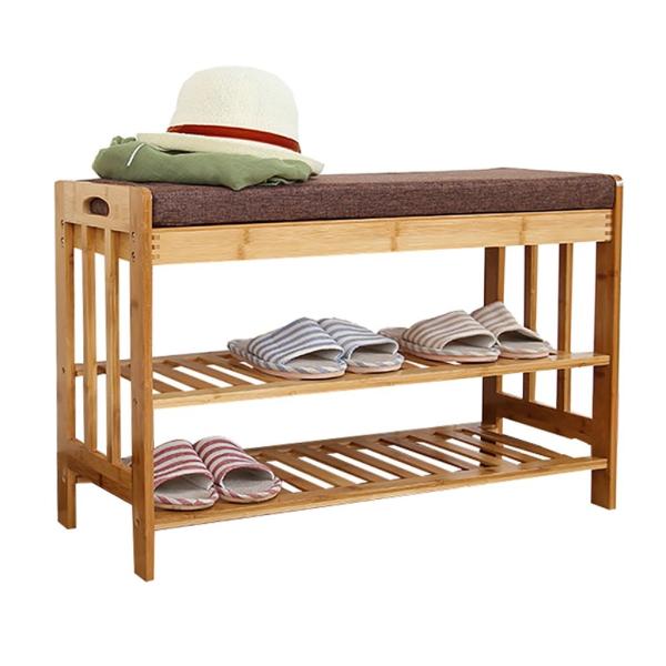商品名:  Shoe Rack White Solid Wood European Style Simple and Modern Household Shoebox Change Shoe Bench Shoe Rack Try on a...
