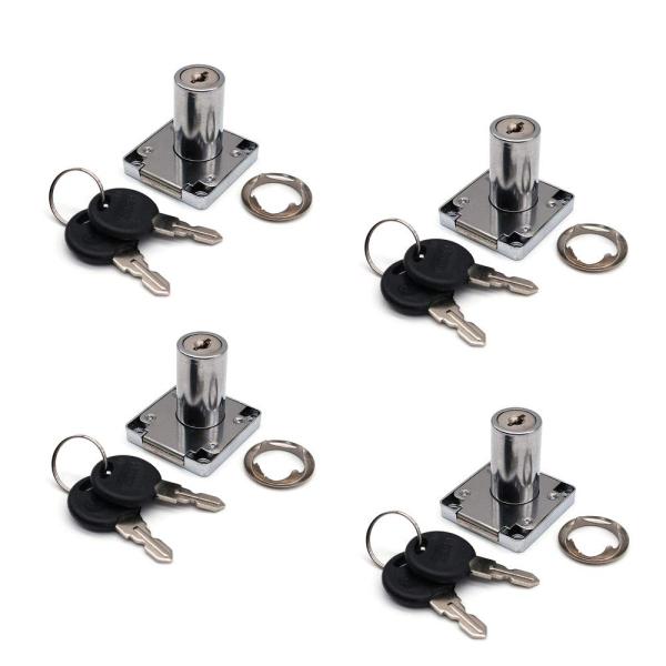 商品名: NUZAMAS 食器棚&amp;引き出しロック 鍵2個付き 家具ロックシリンダー 亜鉛合金カムロック ドアキャビネット 食器棚 引き出しメールボックス用 (32mm) Lサイズ Set of 4 NUZAMAS Cupboard ...
