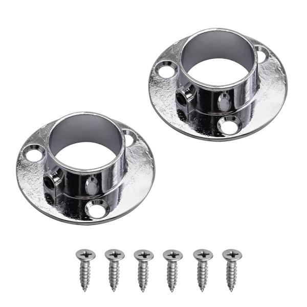 商品名:  MroMax Closet Wardrobe Rod Flange 51mm/2.01" Diameter Socket Bracket Support Holder for Pipe 2Pcsブランド: MroMax商品サイズ...