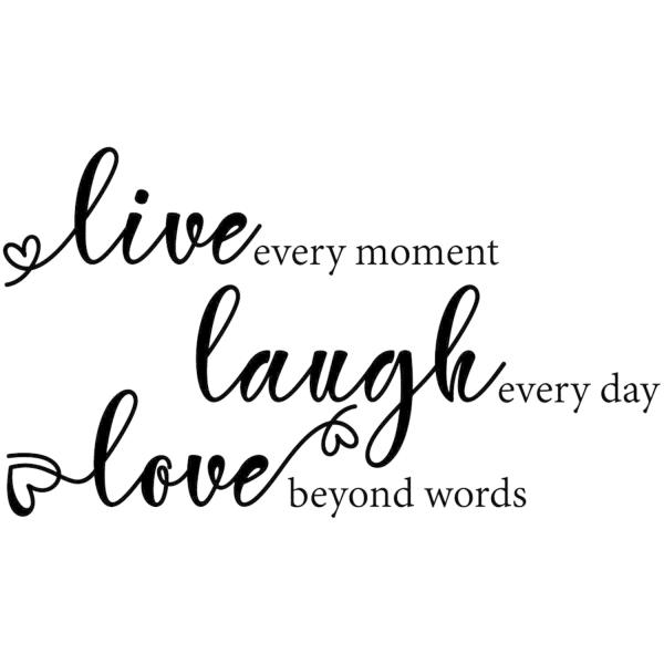 商品名: My Vinyl Story Live Every Moment, Laugh Every Day, Love Beyond 言葉 インスピレーションウォールデカール モチベーションアップ オフィス デコレーション 引用句 モチベ...