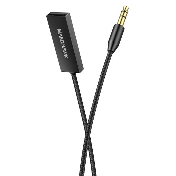 商品名:  MaedHawk Bluetooth 5.0 Receiver with Microphone - Bluetooth Aux Adapter BT Wireless Audio Car Kit with 3.5mm Jack ...