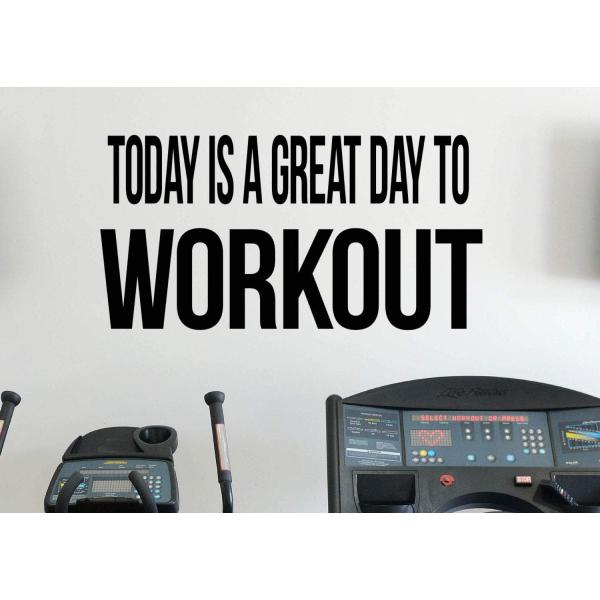 商品名:  Place Today is a Great Day to Workout Daily Motivation Quote Vinyl Decal Gym Fitness Center Wall Sticker Home Gym ...