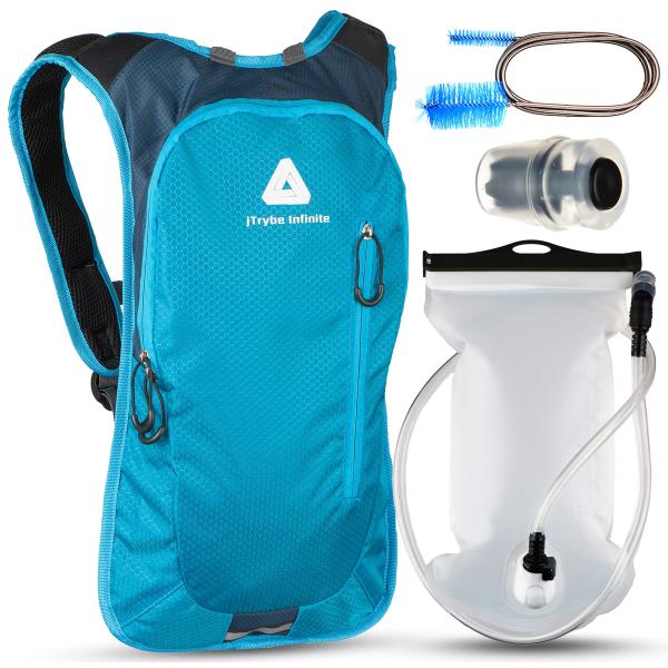商品名: JTRYBE 水分補給パック ランニング用 水分補給ブラダー付き 2L ハイキング用素晴らしいウォーターバックパック バイトバルブとブラシ付き 素晴らしいランニングハイドレーションバックパック レディース メンズ キッズ ウォータ...
