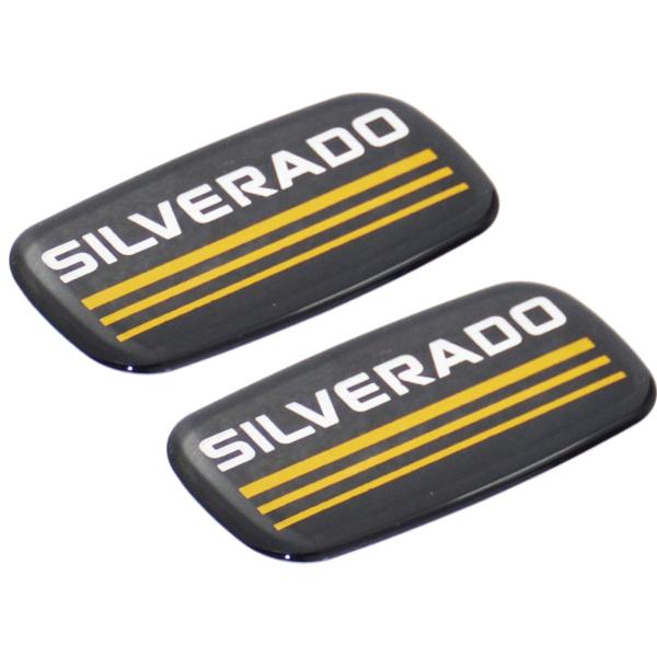 商品名: Silveradoエンブレム 3Dバッジ ネームプレート レターロゴ 交換用 シボレー シルバラード シボレー シルバラード Aimoll Pair Silverado Emblem 3D Badge Nameplate Lett...