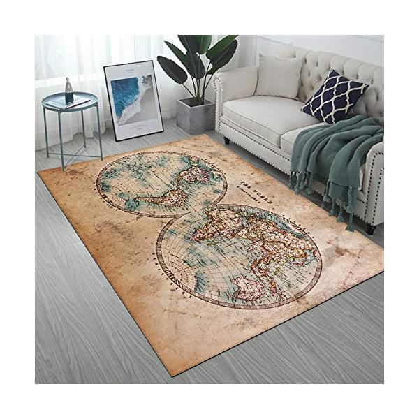 商品名: Ormis かわいい犬の模様エリアラグ モダンフランネルマイクロファイバー 滑り止めフロアマットカーペット 5フィートx7インチ YT-20YDT0116-D2 Ormis Area Rug Print with Old Stai...