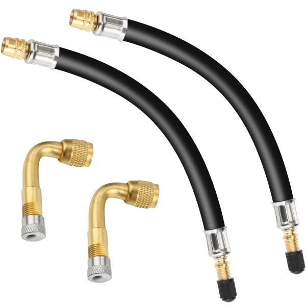 商品名: Mudder 2ピース 8.25インチ タイヤバルブエクステンション フレキシブルタイヤバルブアダプター 2ピース 90度タイヤバルブ延長アダプター ユニバーサル RV 車 トラック オートバイ バイク スクーター用 Mudder...