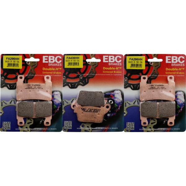 商品名: EBC HH フロント&amp;リアブレーキパッド Kawasaki ZX6R - 2013-2017 FA296HH FA436HH EBC HH Front &amp; Rear Brake Pads Compatible w...