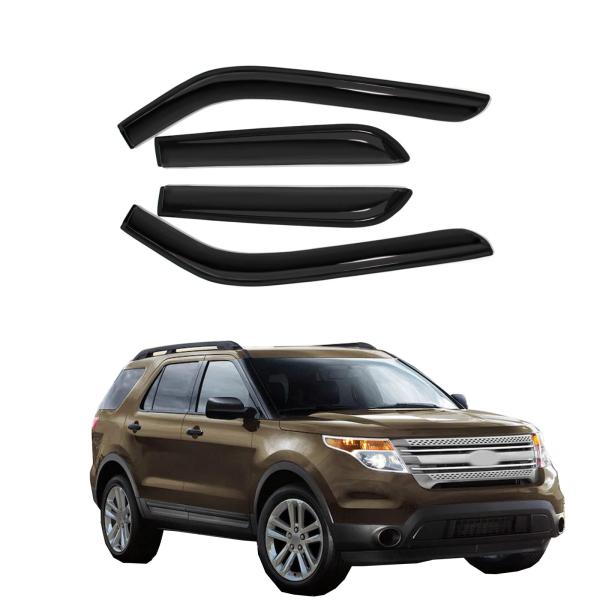 商品名:  Gldifa 4pc Sun Rain Guards Window Visor Wind Deflector Compatible with 2011-2019 Explorer Smokeブランド: GLDIFA商品サイズ: ...