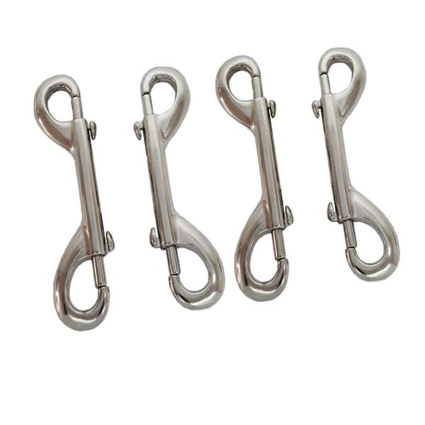 商品名: 4-3/4インチ ダブルエンドボルトスナップニッケル仕上げ 4個パック 4 Pack 4-3/4" Double Ended Bolt Snap Nickel Finishブランド: Saddles &amp; Such商品サイズ...