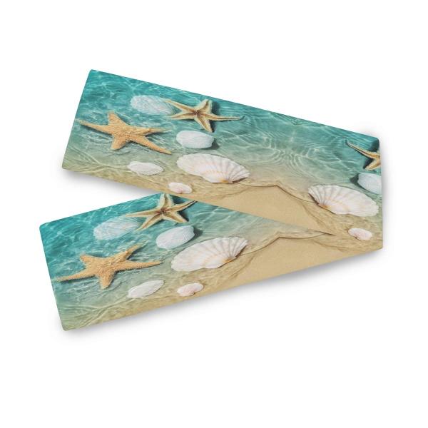 商品名:  ALAZA Starfish and Seashell On The Summer Beach Table Runner for Kitchen Dining 13 x 70 Inches Long Table Runners ...