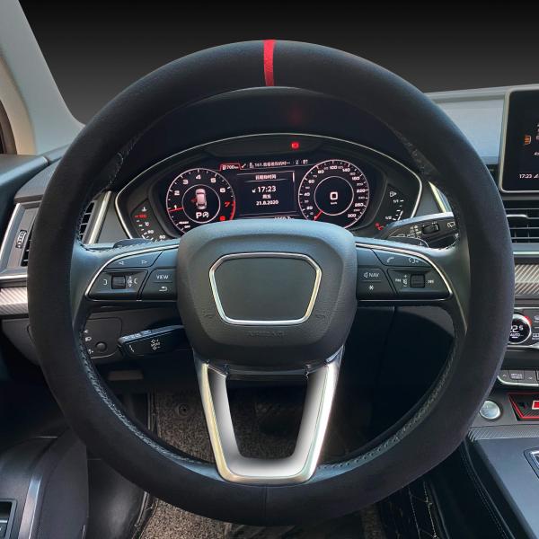 商品名: Carodi カースエードハンドルカバー 車ノンスリップレザー 車内フィッティング 15インチ ユニバーサル Carodi Car Suede Steering Wheel Cover Car Non-Slip Leather C...