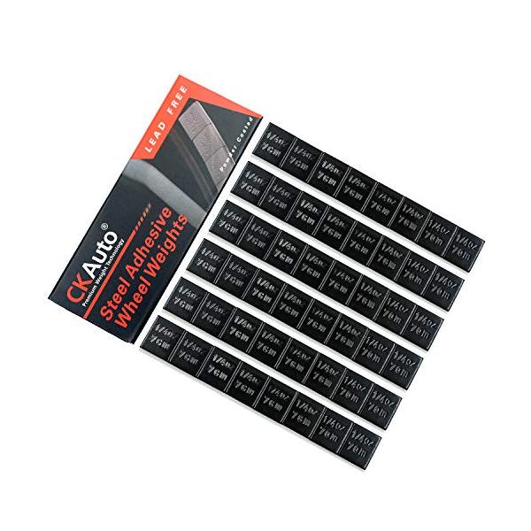 商品名:  CKAuto 1/4oz, 0.25oz, Black, Adhesive Stick on Wheel Weights, EasyPeel Type. Cars, Trucks, SUVs, Motorcycles, RC C...